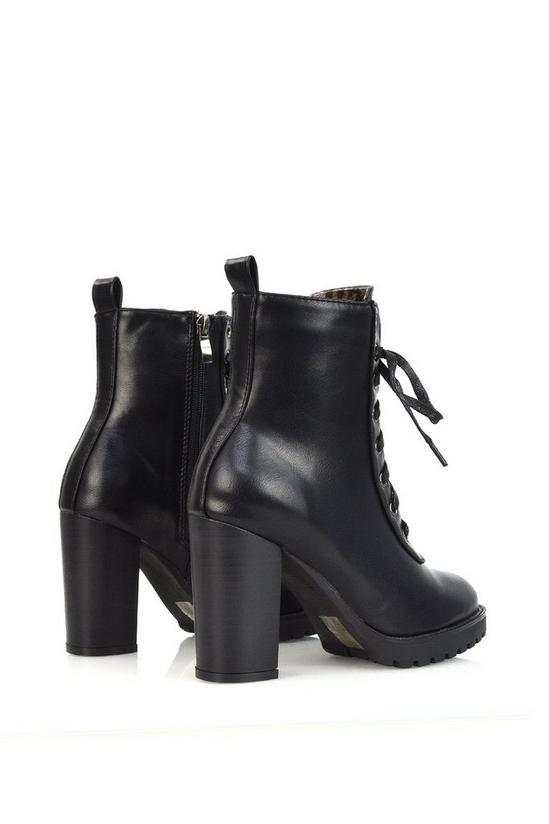 Boots Ariel Lace Up High Block Heel Zip Up Biker Ankle Boots Xy